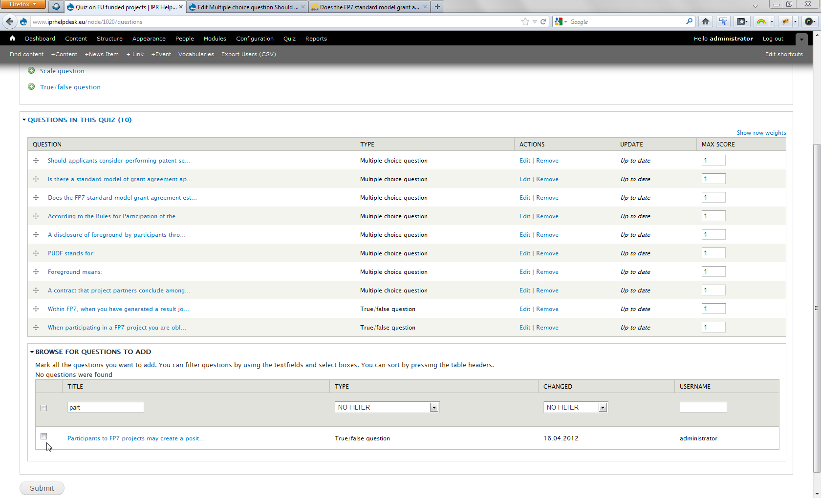 Questions unassignable when using filter [#1543246] | Drupal.org