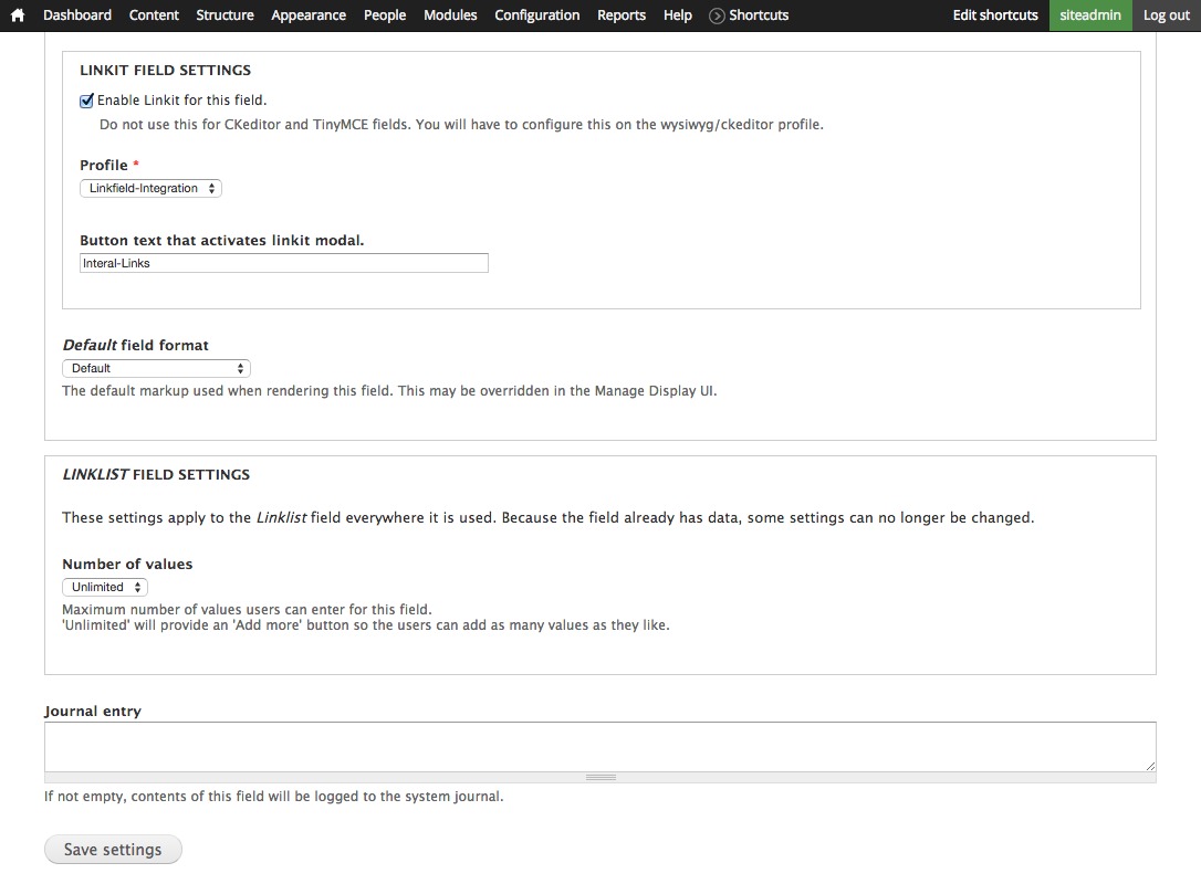 Improved Internal Linking with "Linkit" | Modules that integrate with the Field module | Drupal ...