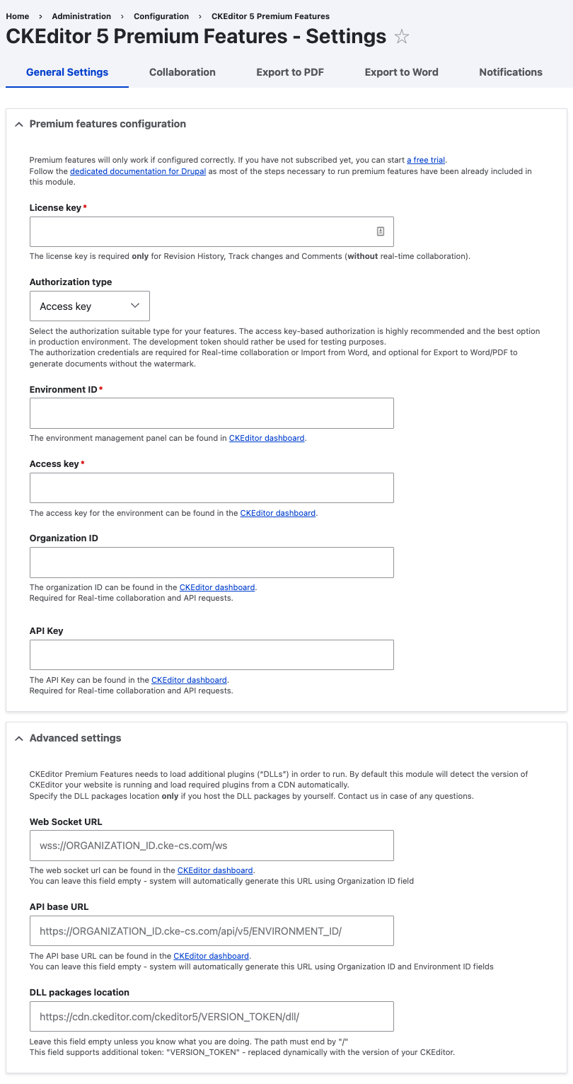Configuration Guide | CKEditor 5 Premium Features | Drupal Wiki guide on Drupal.org