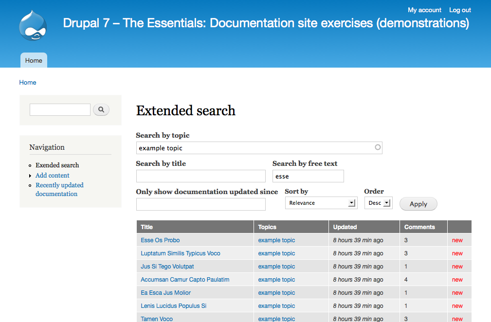 10: Advanced Views configuration | Part B: Information structure in ...