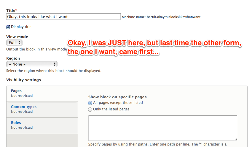 [META] Many UI/UX issues with custom blocks. [#2062715] | Drupal.org