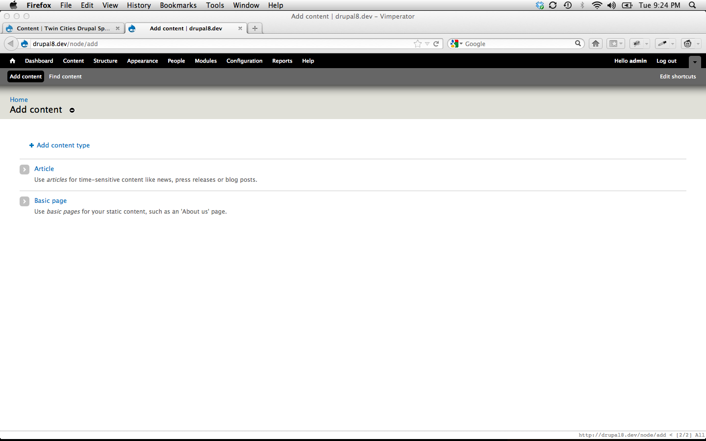 New users have difficulty finding where to adjust the content model ...