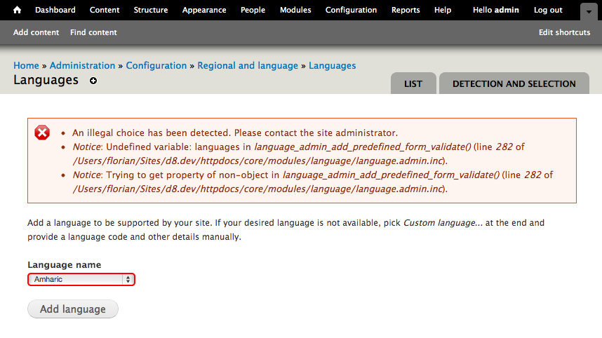 Undefined variable $languages in language_admin_add_predefined_form ...