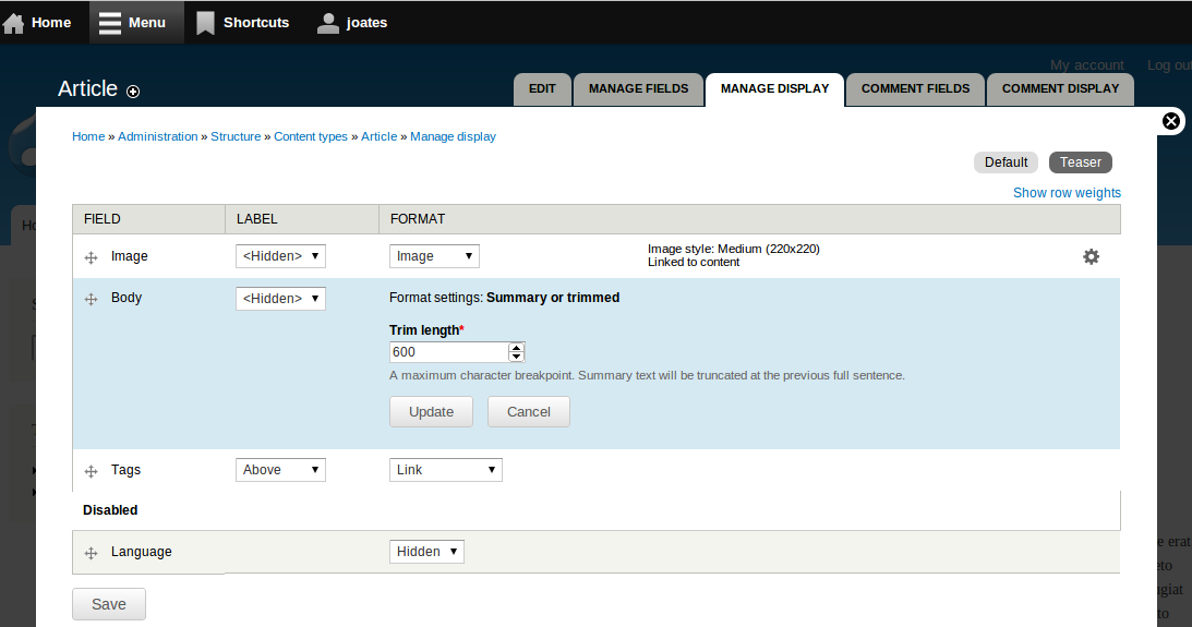The "Trim length" format description is confusing/not clear to Drupal newcomers. [#1862250 ...