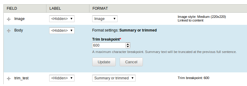The "Trim length" format description is confusing/not clear to Drupal newcomers. [#1862250 ...