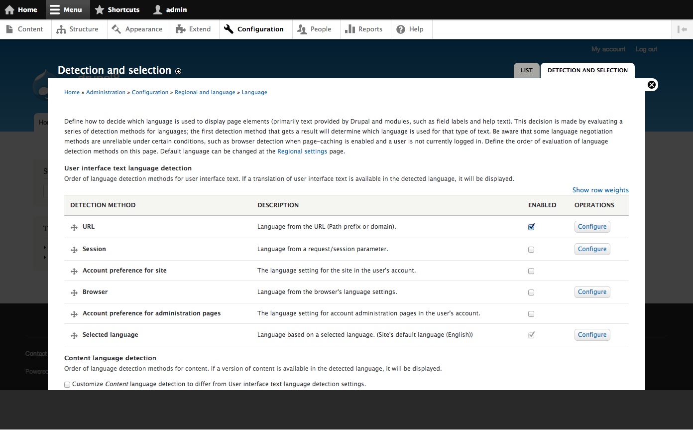 Improve design of language detection and selection settings page [#2033959] | Drupal.org