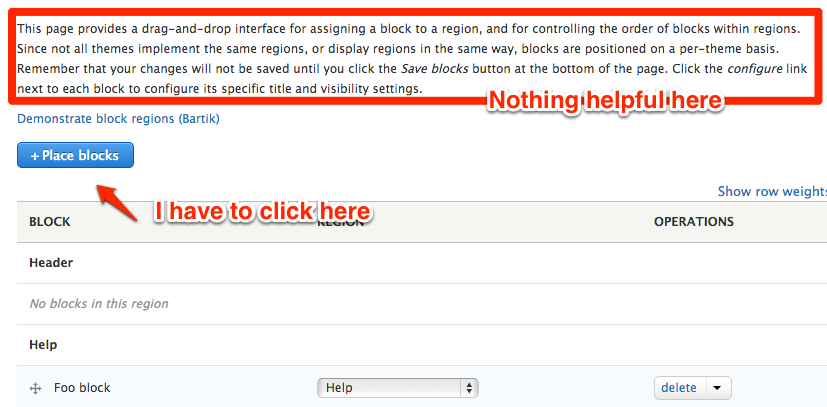 [META] Many UI/UX issues with custom blocks. [#2062715] | Drupal.org