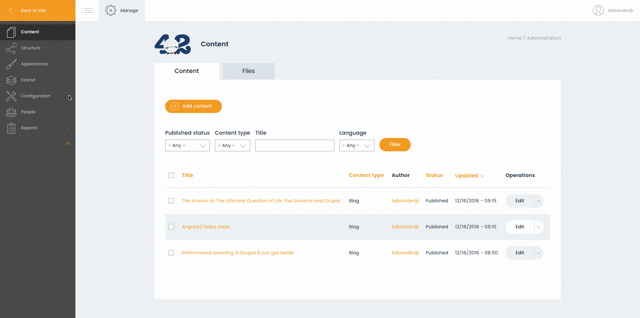 FortyTwo - Administration toolbar | Drupal.org