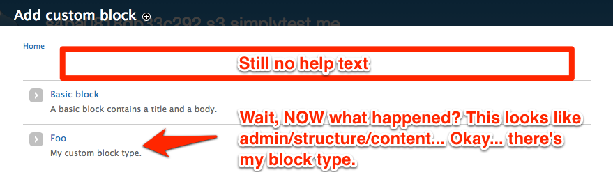 [META] Many UI/UX issues with custom blocks. [#2062715] | Drupal.org