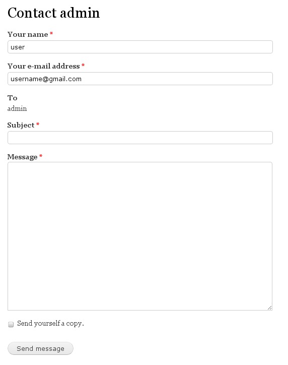 Remove the ability of registered users to change the sender name or email address in contact ...
