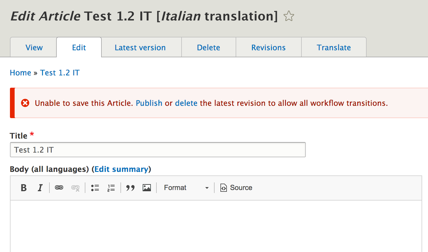 Content translations can be moderated independently | Drupal.org