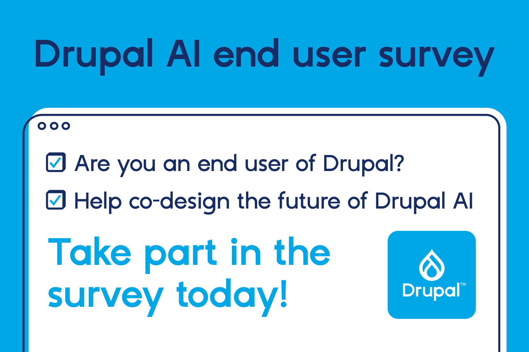 Co-designing the future: Share your views on our Drupal AI roadmap | Drupal.org