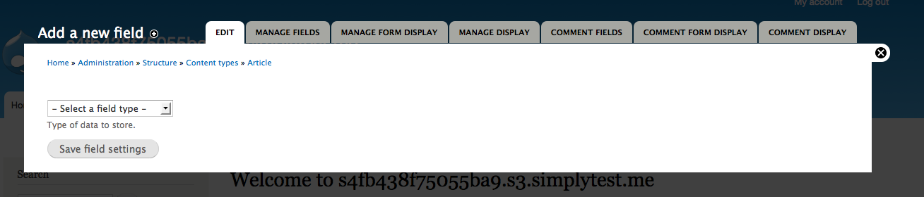 Change field UI so that adding a field is a separate task [#1963340] | Drupal.org
