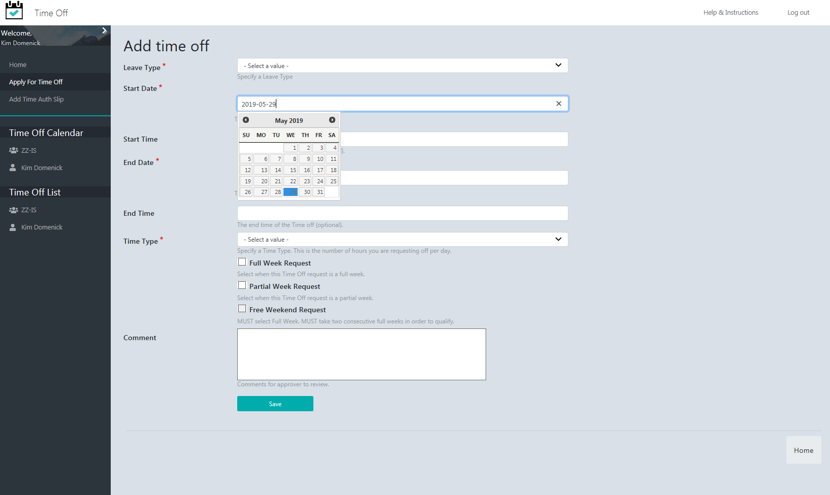 Time Off Management System | Drupal.org