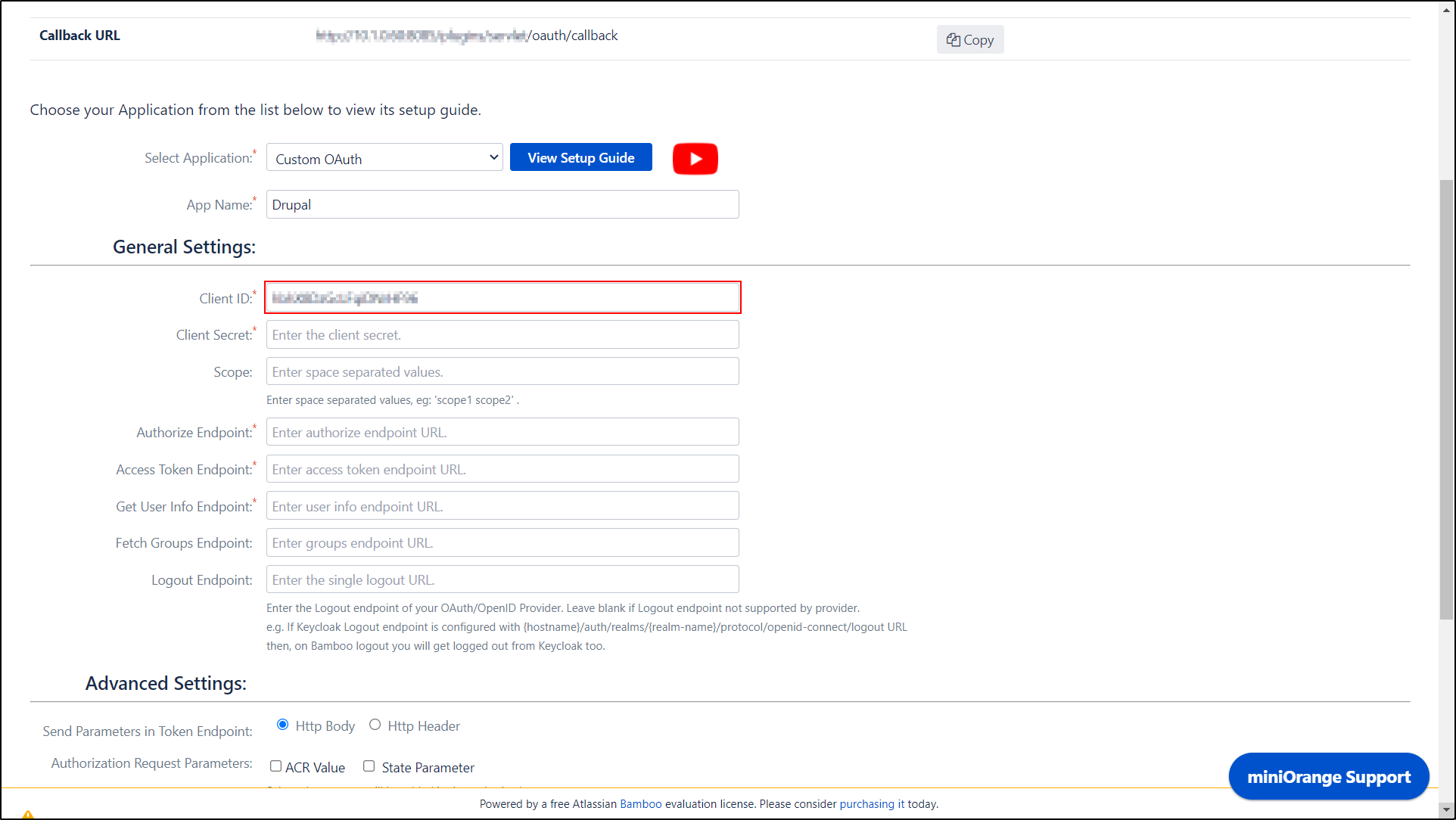 Bamboo OAuth Client | OAuth Server - SSO Setup Guides | Drupal Wiki guide on Drupal.org