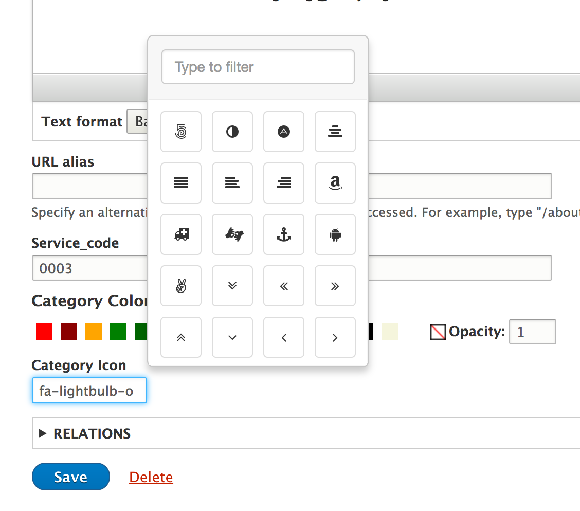 FontAwesome Class Formatter | Drupal.org