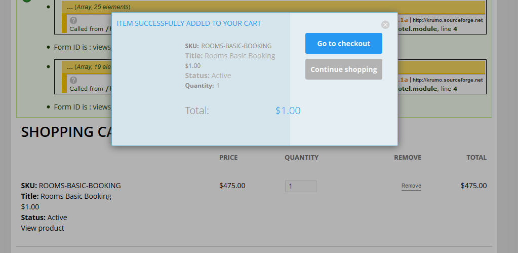 Difference between the Shopping cart and Booking cart? [#2061635 ...