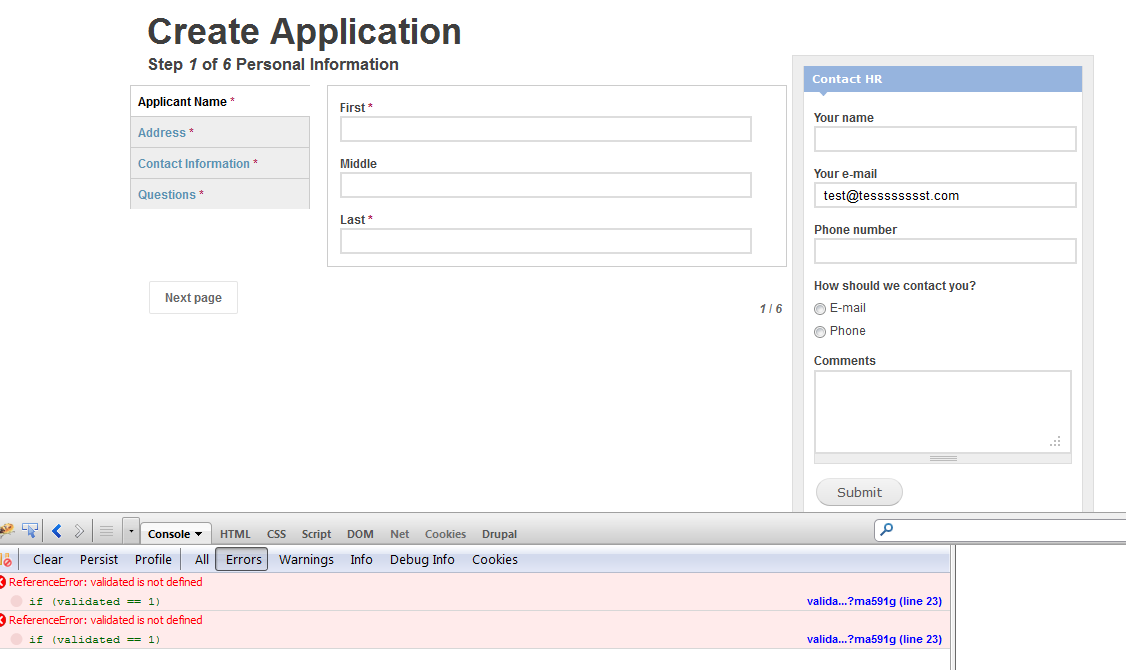 Validation per multipage [#1340082] | Drupal.org