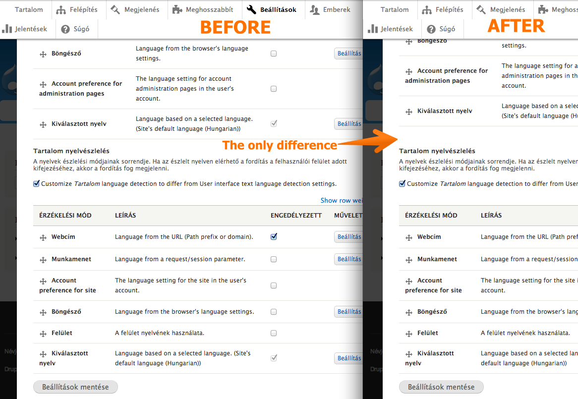 Improve design of language detection and selection settings page ...