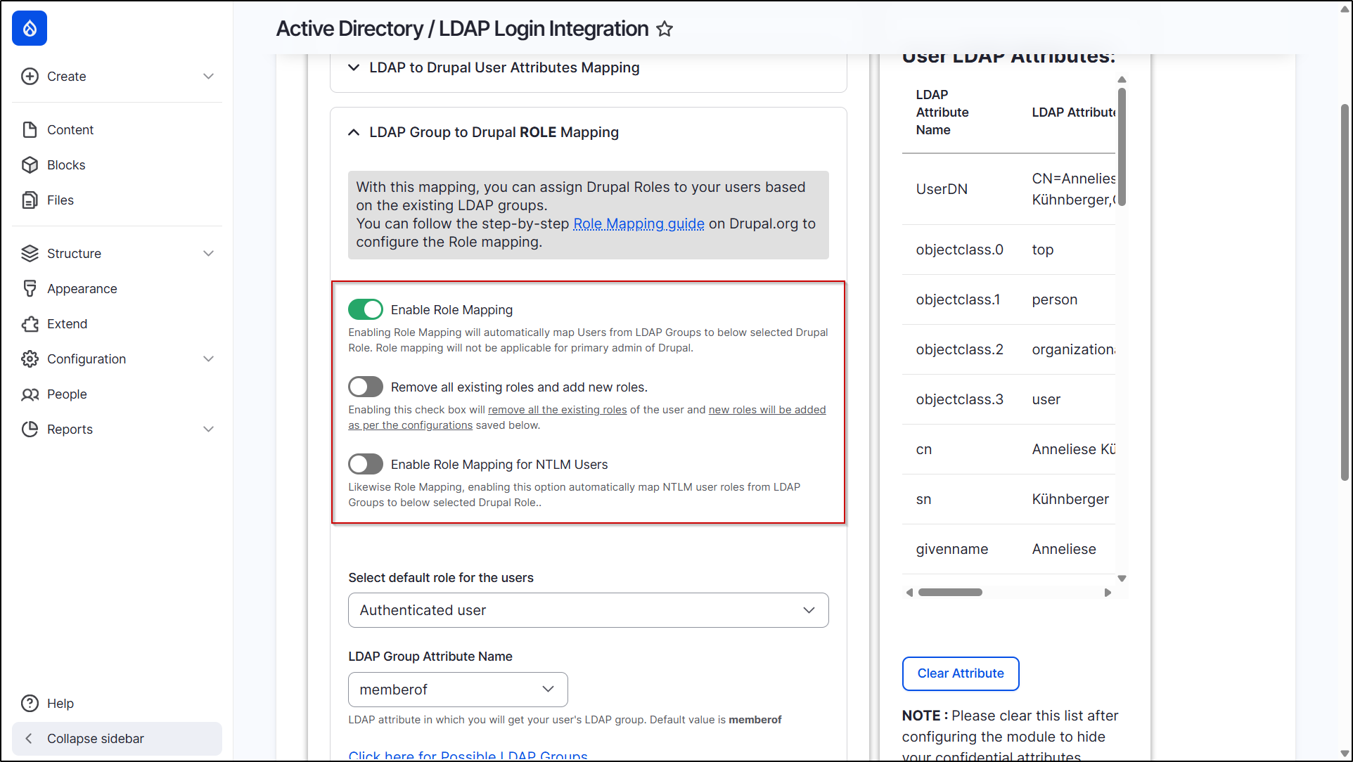 LDAP User Role Mapping | LDAP Integration | Drupal Wiki guide on Drupal.org