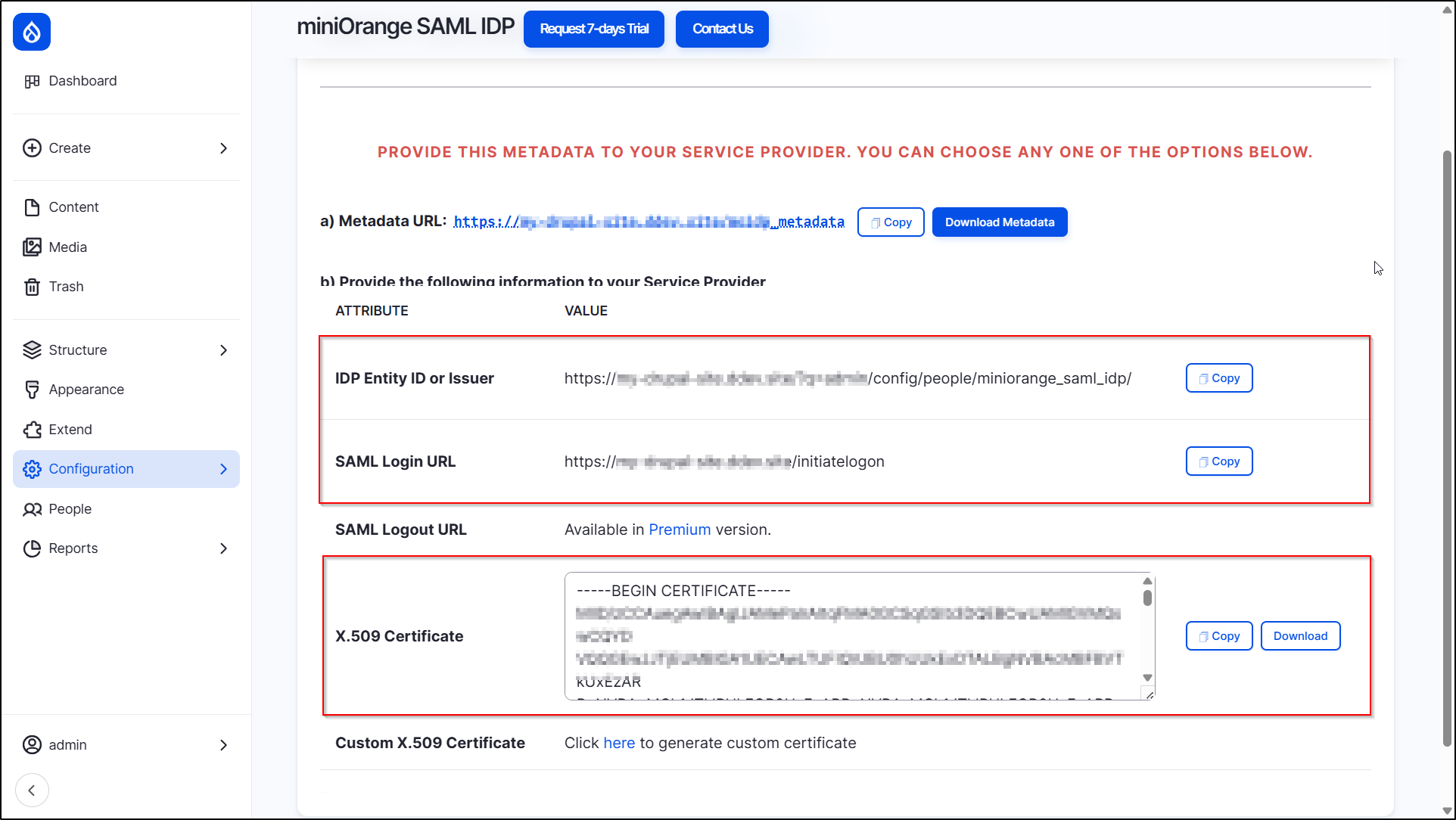 SSO setup with Frontline using Drupal IdP | SAML IDP 2.0 Single Sign On (SSO) - SAML Identity ...