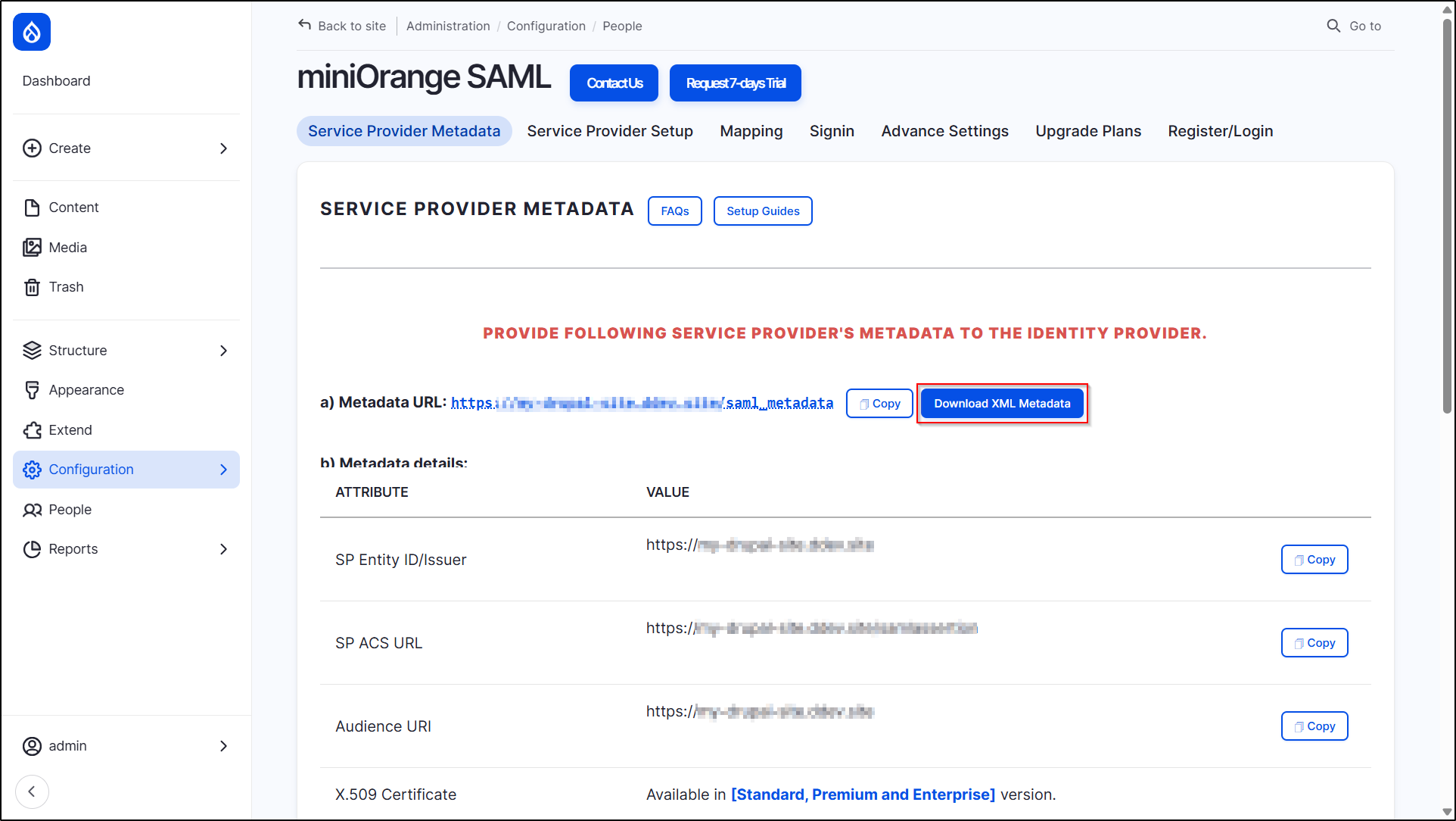 Setup Drupal as SAML Service Provider: | SAML SP Single Sign On (SSO) - SAML Service Provider ...