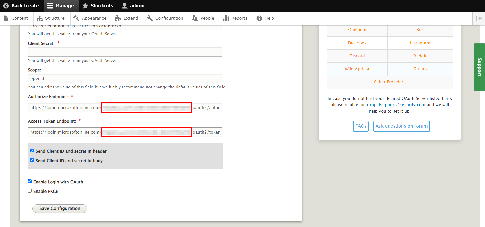 Configure Azure B2C as OAuth / OpenID Connect provider for Drupal login ... Configure Azure B2C as OAuth / OpenID Connect provider for Drupal login ...
