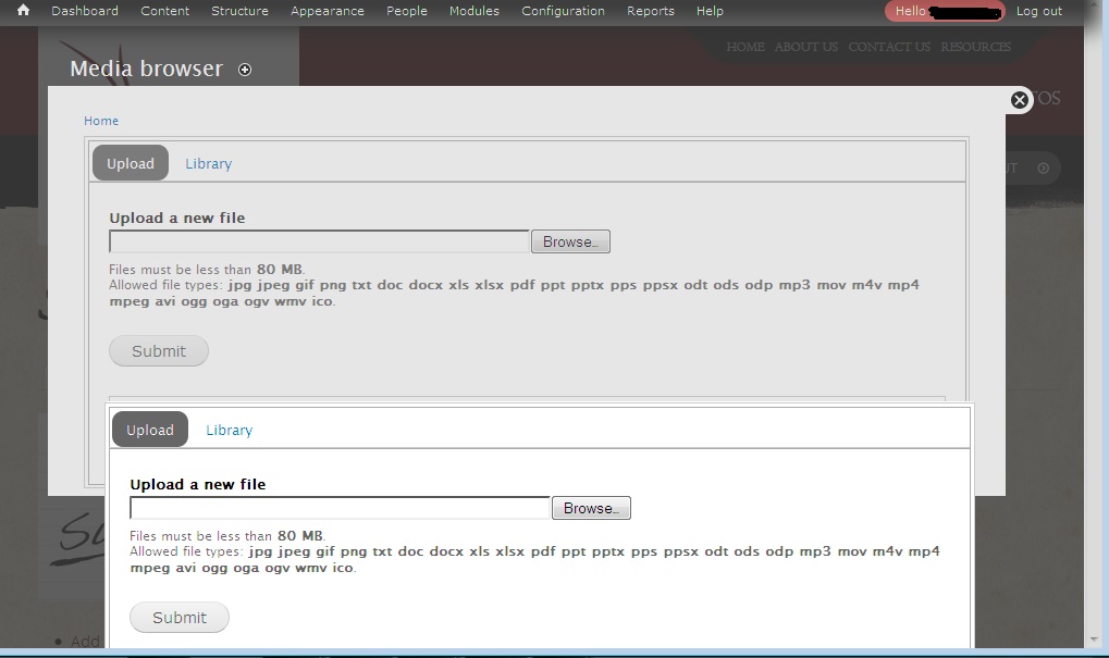 Media Gallery media browser opens twice [#1952472] | Drupal.org