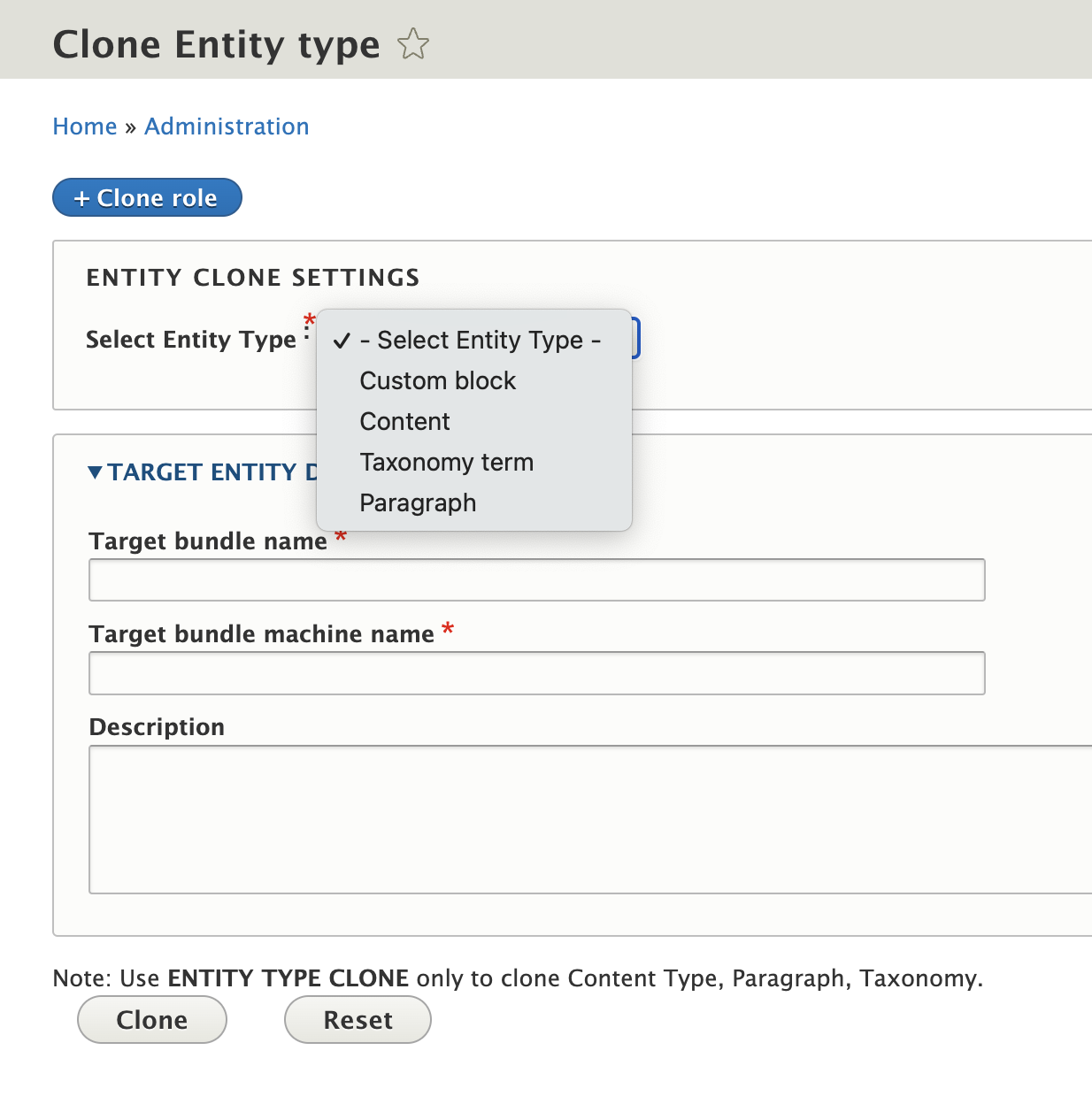 Entity Type Clone (Role clone also included) | Drupal.org Entity Type Clone (Role clone also included) | Drupal.org