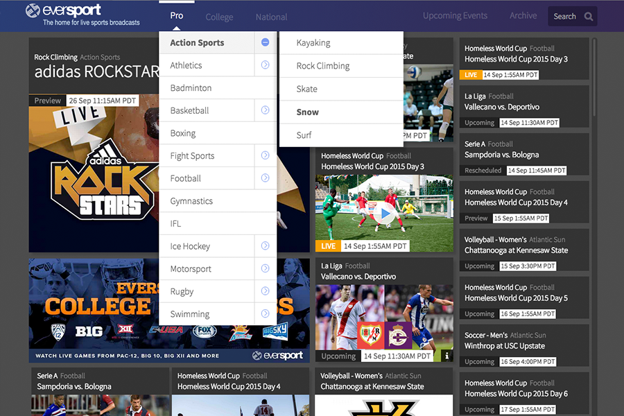 EverSport.tv | Empowered by the Drupal CMS and 15+ Integrations ... EverSport.tv | Empowered by the Drupal CMS and 15+ Integrations ...