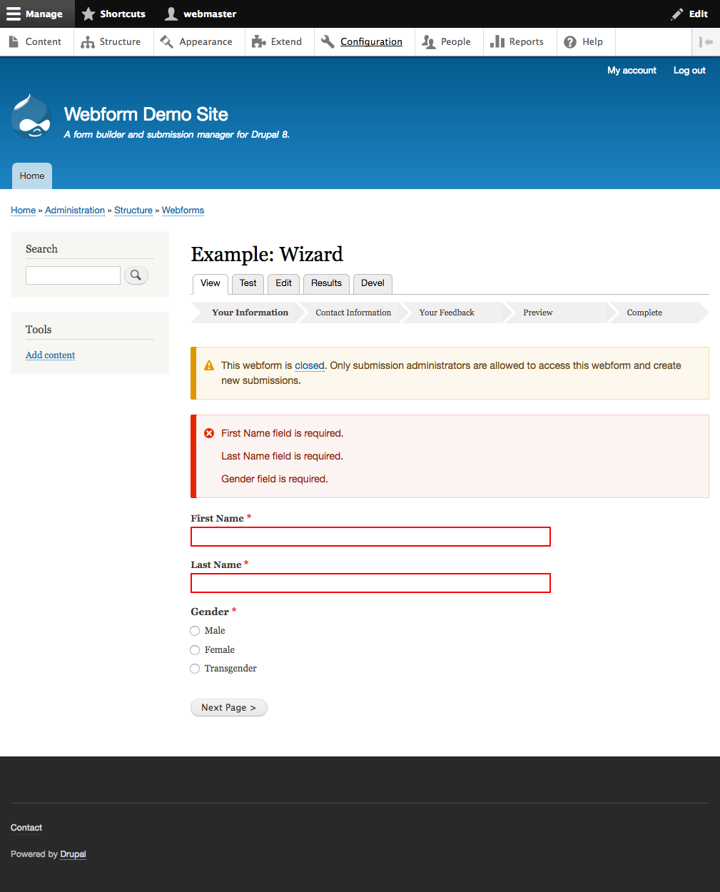 How to move status messages under a multi-step wizard's progress bar ...