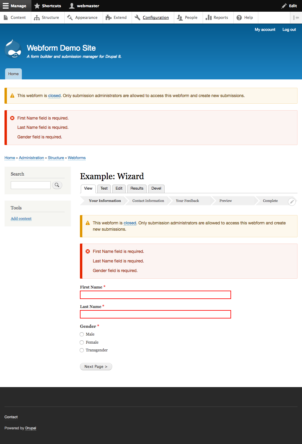 How to move status messages under a multi-step wizard's progress bar ...