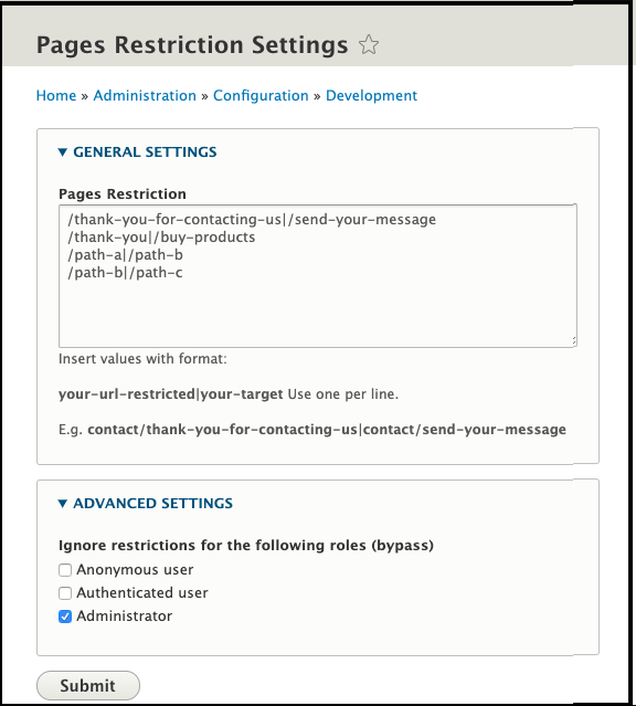 Pages Restriction Access | Drupal.org