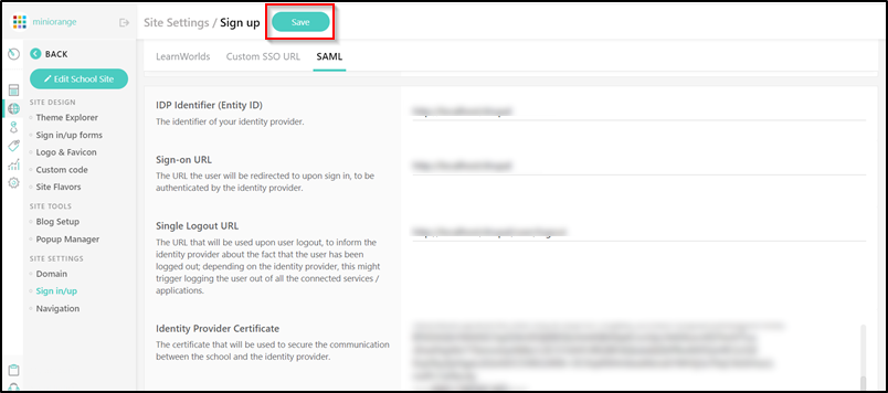 SSO setup with LearnWorlds using Drupal IdP | SAML IDP 2.0 Single Sign On (SSO) - SAML Identity ...