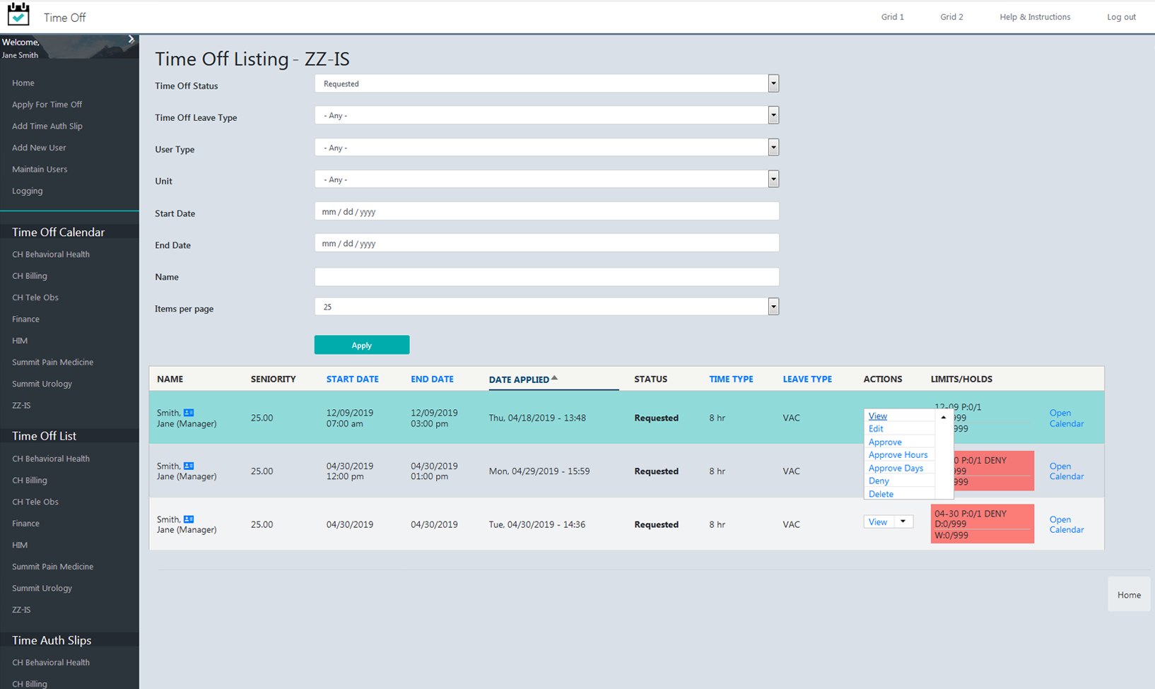 Time Off Management System | Drupal.org