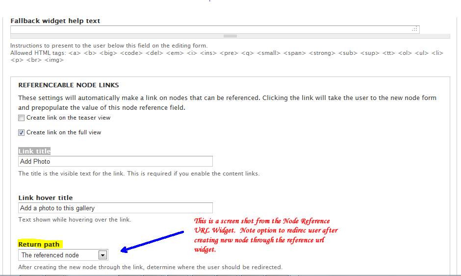 $destination parameter not used by content create links function [#1469962] | Drupal.org