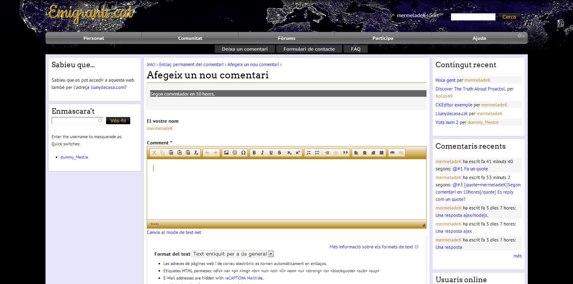 CKEditor not showing under comments [#2048029] | Drupal.org