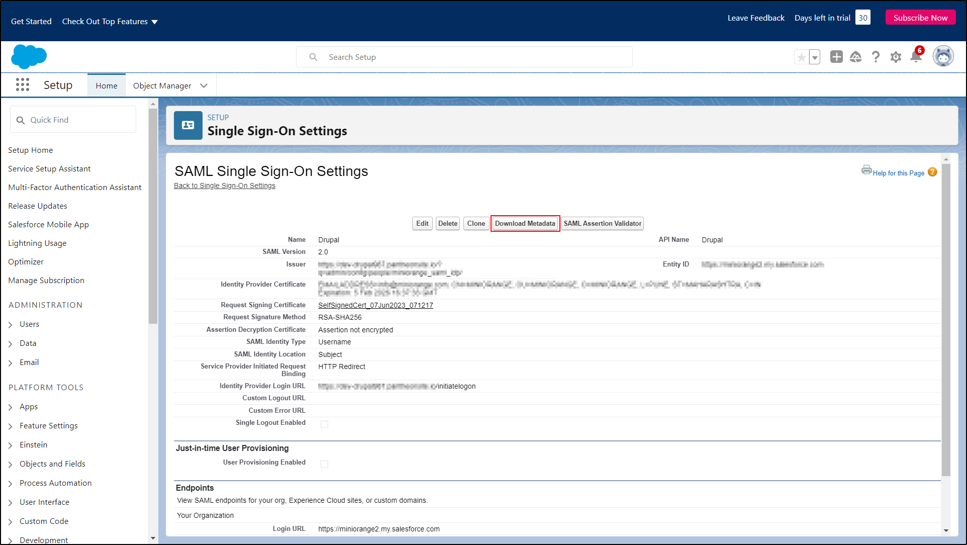 Single Sign On Sso Into Salesforce Using Drupal As Identity Provider