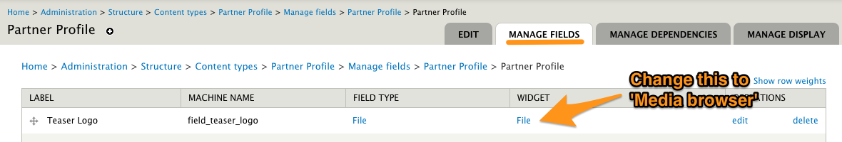 2. Changing field settings | Upgrading Media 7.x-1.x to 7.x-2.x | Drupal Wiki guide on Drupal.org