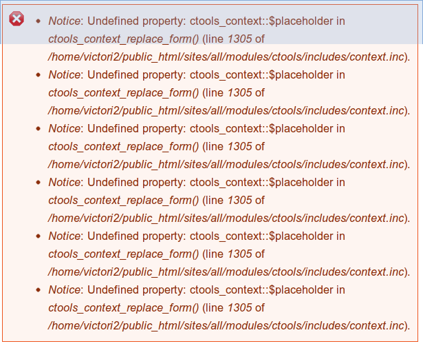 Undefined property: ctools_context::$placeholder on Panel preview ...