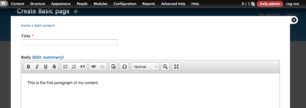 Administration menu overlaps editors in fullscreen mode [#1898210] | Drupal.org