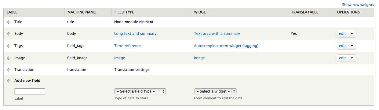 Add a "translatable" column to Manage Fields [#1833104] | Drupal.org