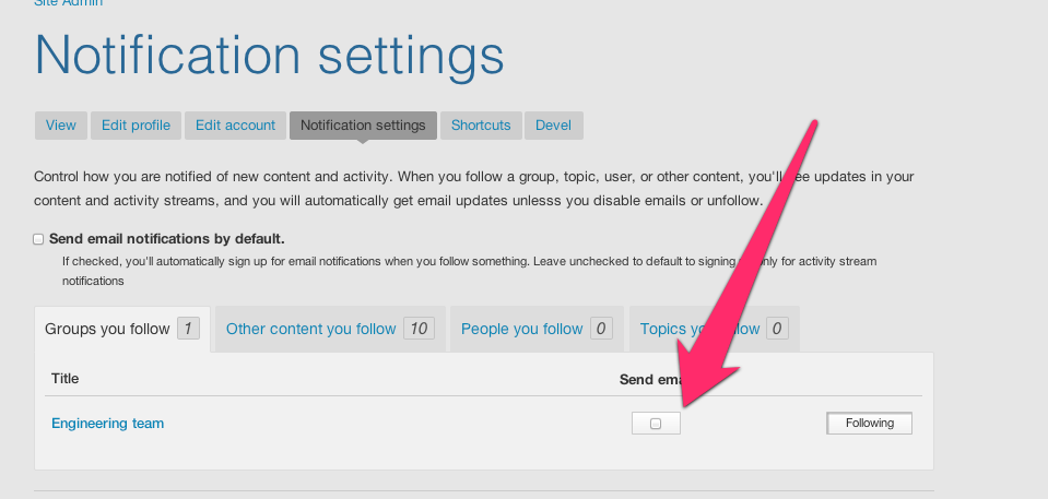 Unexpected extra styling on notifications checkboxes [#1995844] | Drupal.org