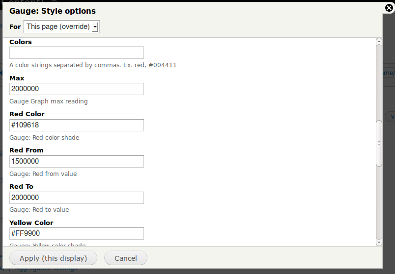 Google Chart Gauge Feature Request [#1876664] | Drupal.org