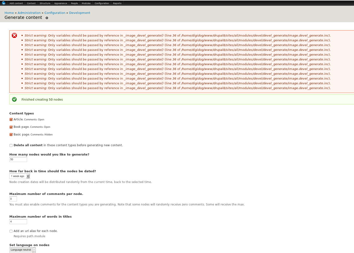 Use basename in file and image devel generation [#1375802] | Drupal.org