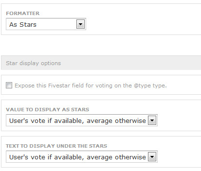 Well.. wehre is the fivestar-field? I tried to find it, but its not there.. [#1312934] | Drupal.org