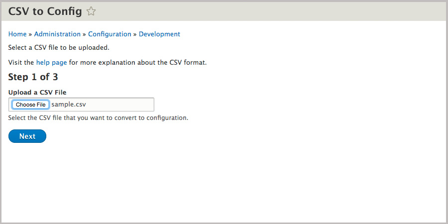 Instructions | CSV to Config | Drupal Wiki guide on Drupal.org Instructions | CSV to Config | Drupal Wiki guide on Drupal.org