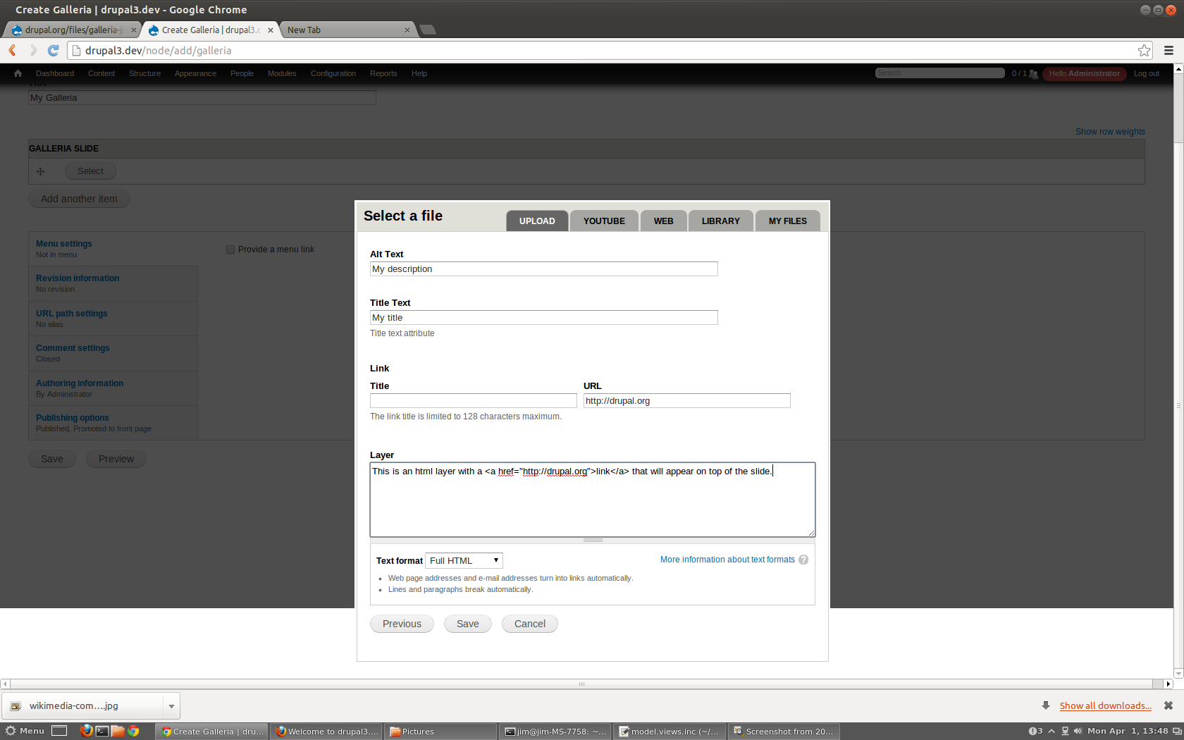 Load slides using json to get support for youtube, vimeo, links, and layers. [#1923148] | Drupal.org