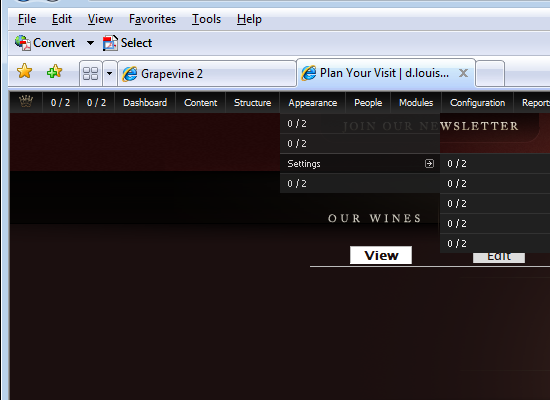 Admin Menu disappearing on certain pages [#1358536] | Drupal.org