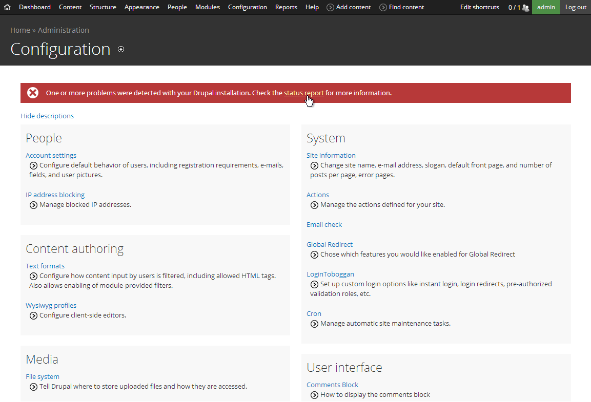 Adminimal Screenshots [#1821154] | Drupal.org